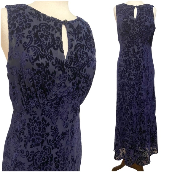 Carole Little | Dresses | Vintage Carol Little Burnout Devor Velvet ...
